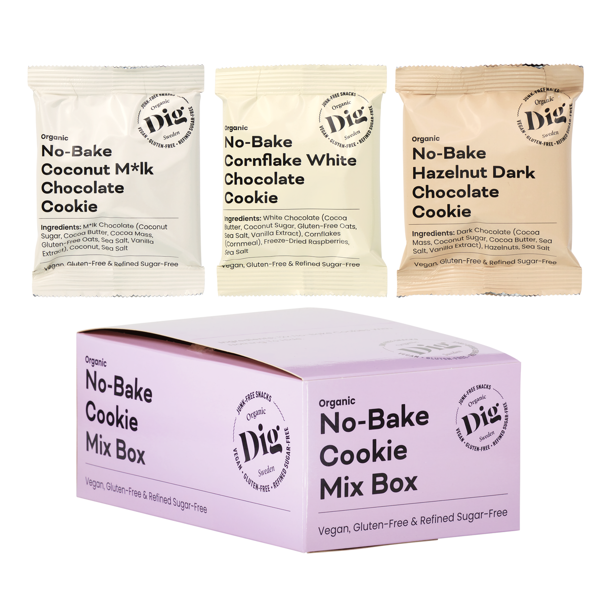 No-Bake Cookie Mix Box 12 x 30g – Dig